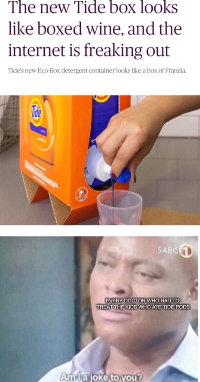 The new Tide box looks like boxed wine, and the internet is freaking ...