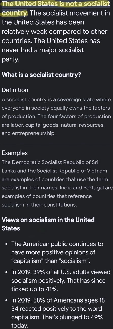 The United States is not a socialist country: The socialist movement in ...