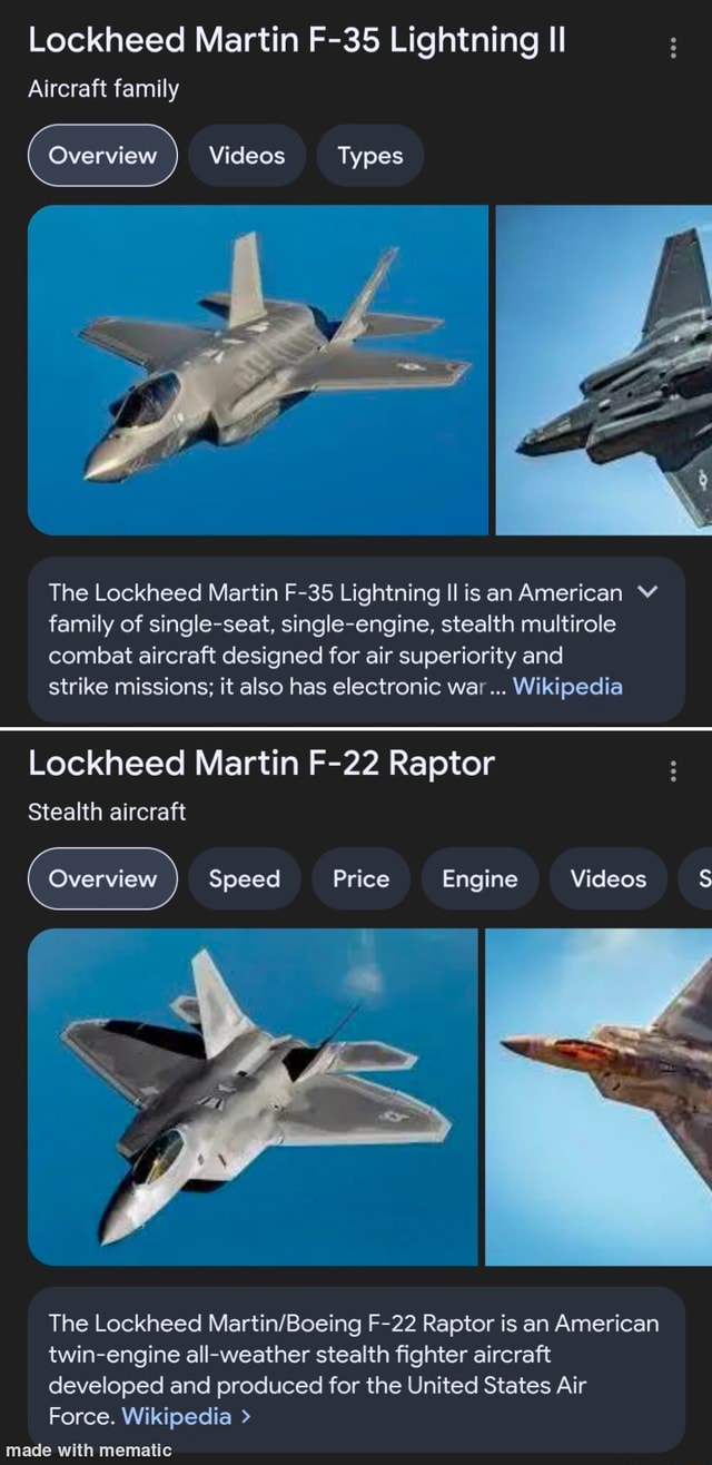 Lockheed Martin F-35 Lightning II Aircraft family Videos Types The Lockheed Martin F-35 ...