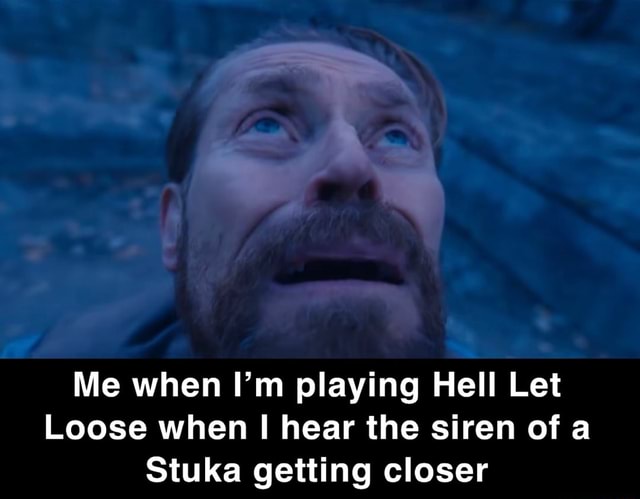 Me when I'm playing Hell Let Loose when I hear the siren of a Stuka ...