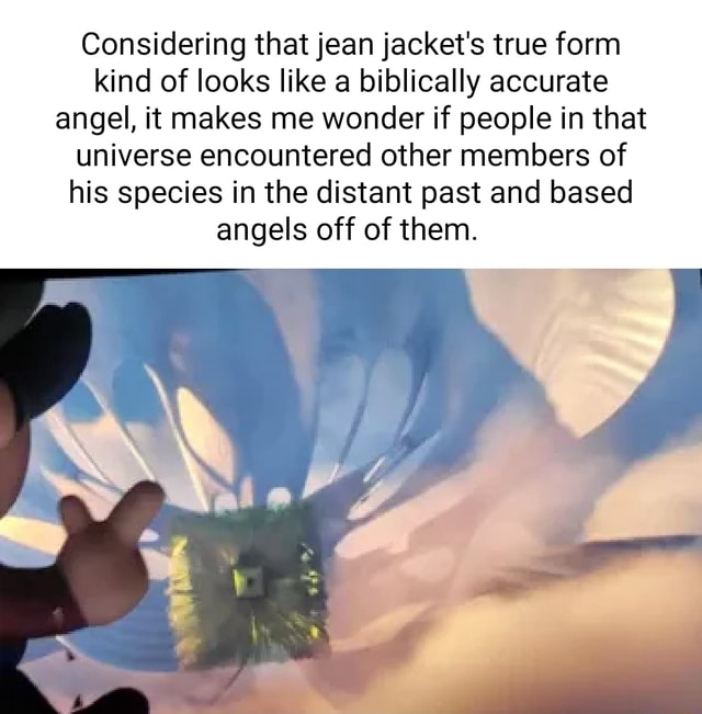 Considering that jean jacket's true form kind of looks like a ...