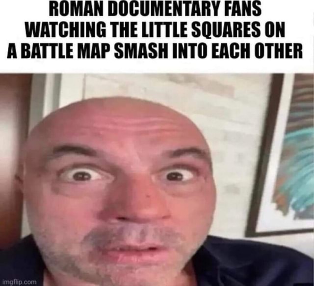 ROMAN DOCUMENTARY FANS WATCHING THE LITTLE SQUARES ON A BATTLE MAP ...