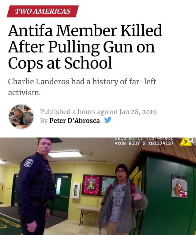 Antifa Member Killed After Pulling Gun on Cops at School Charlie ...