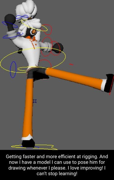 Getting faster and more efficient at rigging. And now I have a model I ...