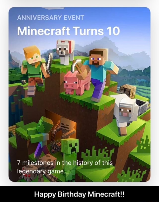 7 milestones in the history of this Happy Birthday Minecraft!! - Happy ...
