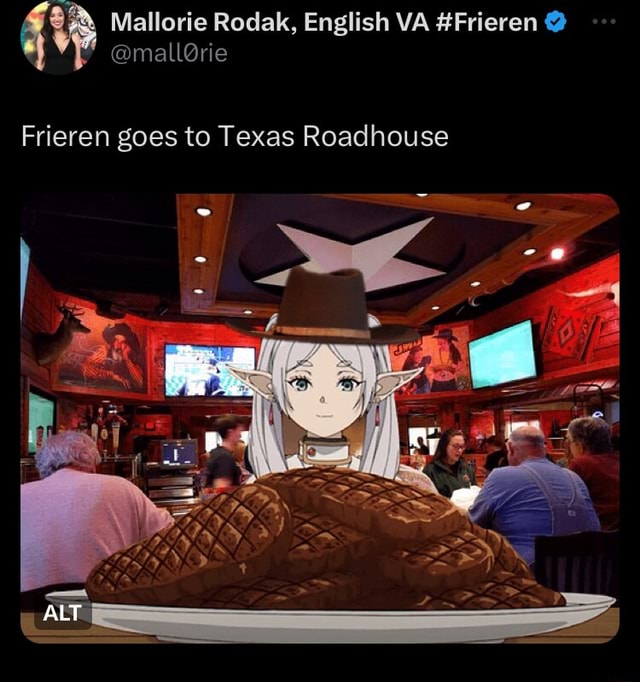 Mallorie Rodak, English VA #Frieren@ ' @mallOrie Frieren goes to Texas ...