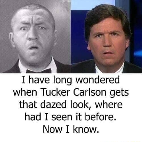 I have long wondered when Tucker Carlson gets that dazed look, where ...