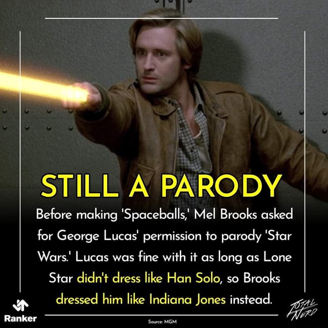 By STILL A PARODY Before making 'Spaceballs,' Mel Brooks asked for ...