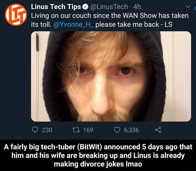 Linus Tech Tips @ @LinusTech ( J. Living on our couch since the WAN ...