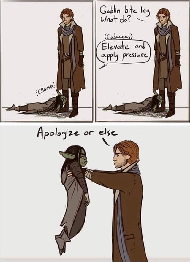 Goblin bite leg What do? - - iFunny