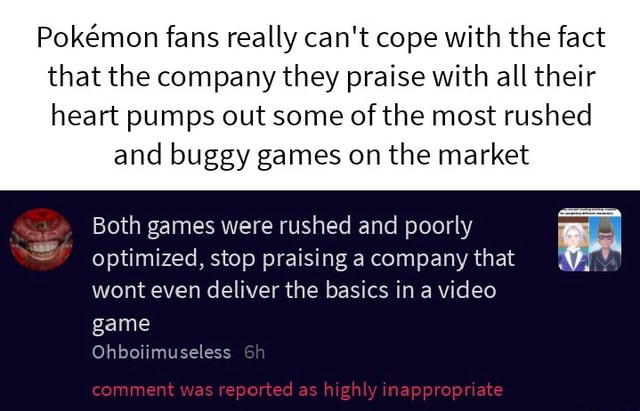 Pokmmon fans really can't cope with the fact that the company they ...