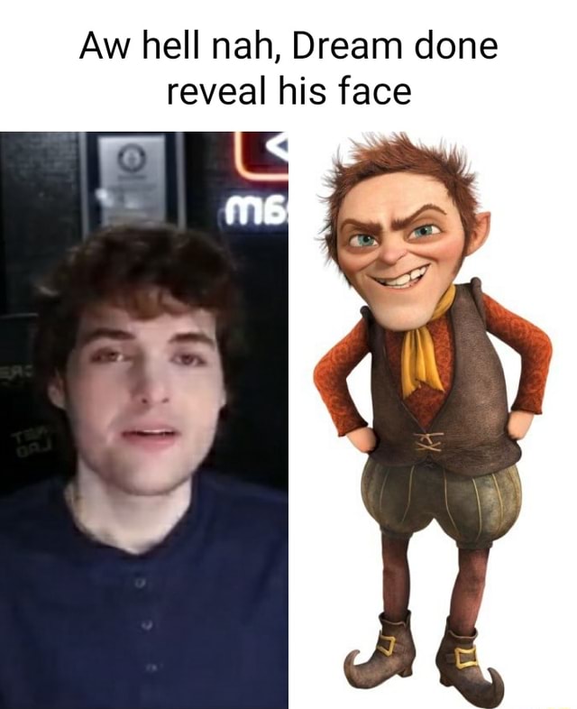 Aw hell nah, Dream done reveal his face - iFunny