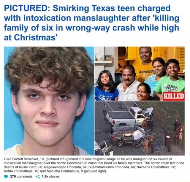 PICTURED: Smirking Texas teen charged with intoxication manslaughter ...
