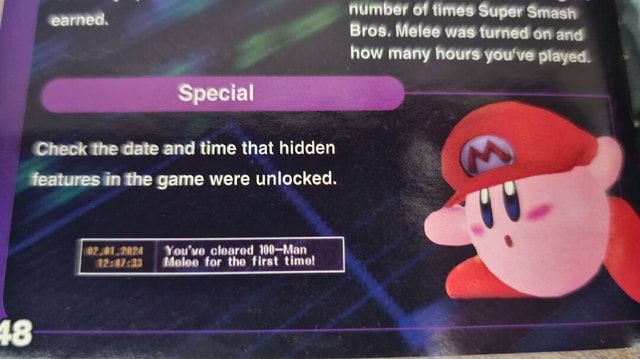 Thes Super Smash Bros. Melee Was turned and how many hours you've ...