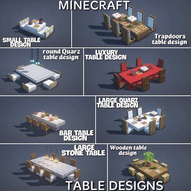 MINECRAFT Trapdoors table design round Quarz LUXURY table design IGN ...