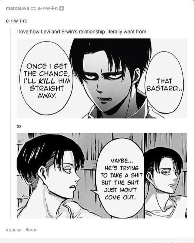 E-r-w-i-n: love how Levi and Erwin's relationship literally went from ...