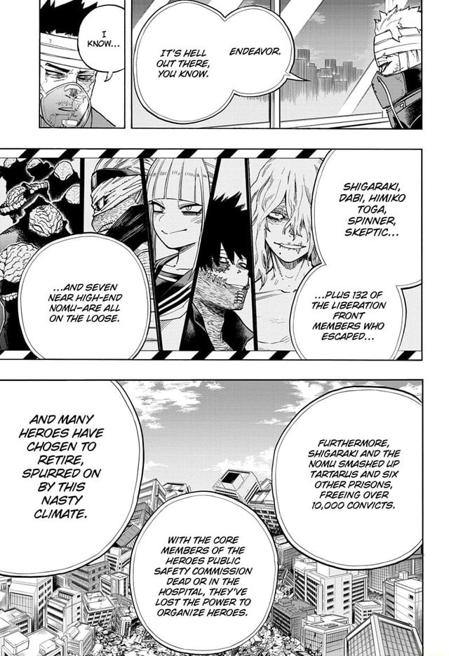 IT'S HELL OUT THERE, YOU KNOW. SHIGARAKI, DABI, HIMIKO TOGA, SPINNER ...