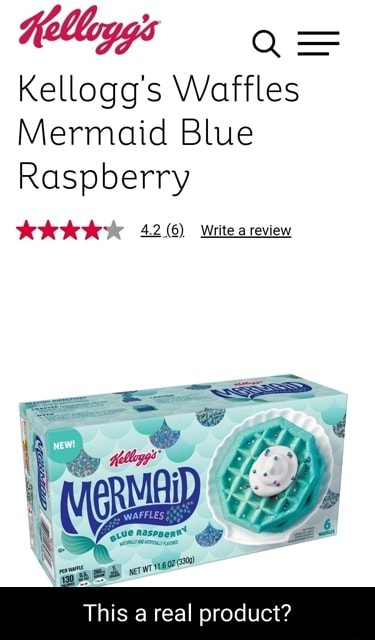 Kellogg's Waffles Mermaid Blue Raspberry writeareview This a real ...