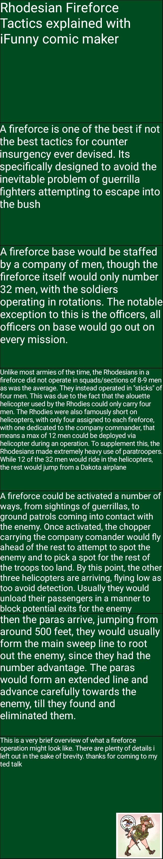 Rhodesian Fireforce Tactics explained with iFunny comic maker A ...