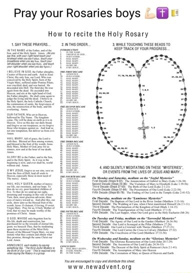 How to recite the Holy Rosary Pray your Rosaries boys ill 'HEP OFVOUN ...