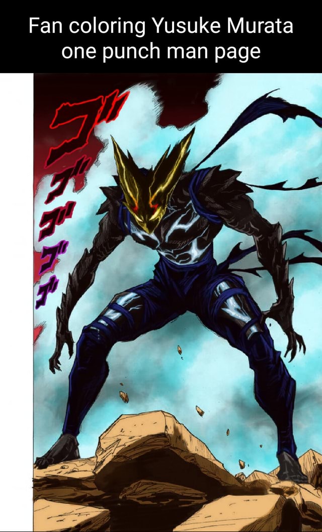 Fan coloring Yusuke Murata one punch man page - iFunny