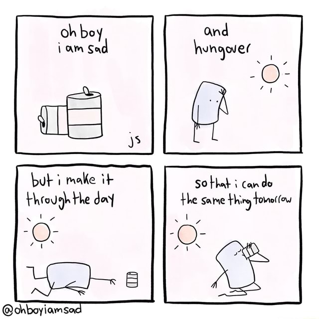#drinking #hungover #sad #comic - oh bey and hungover but make it 50 ...