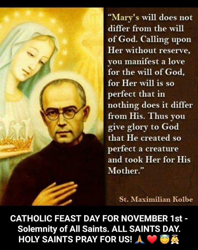 CATHOLIC FEAST DAY FOR NOVEMBER 'st - Solemnity of All Saints. ALL ...