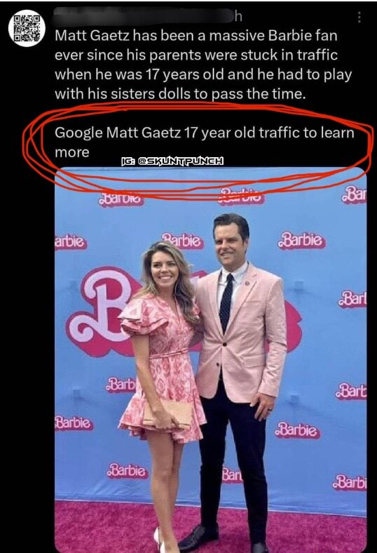 Matt Gaetz has been a massive Barbie fan ever since his parents were ...