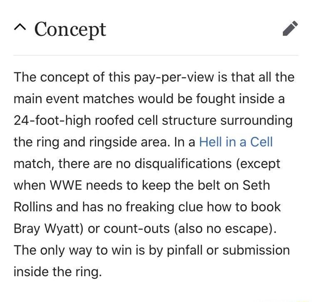 The concept of this pay-per-view is that all the main event matches ...