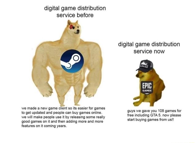 Digital game distribution service before we made a new game client so ...