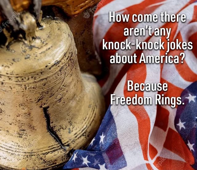 How come there aren't any knock-knock jokes about America? Because ...