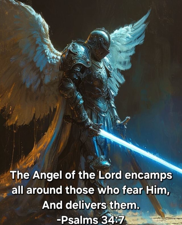The Angel of the Lord encamps all around those who fear Him, And ...