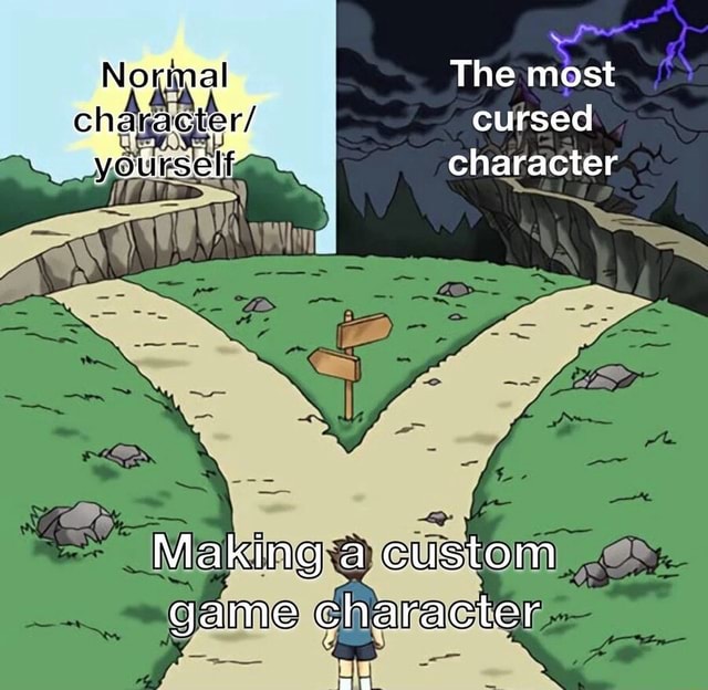 The most cursed character Making a custom game character - iFunny