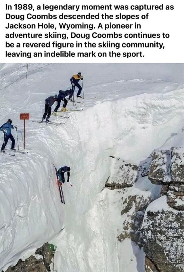 In 1989, a legendary moment was captured as Doug Coombs descended the ...