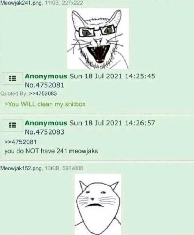 Meowjak241.png, 11KiB, 227x222 Anonymous Sun 18 Jul 2021 No.4752081 ...
