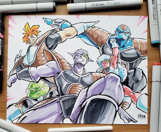 Here’s my drawing of the Ginyu Force! - iFunny
