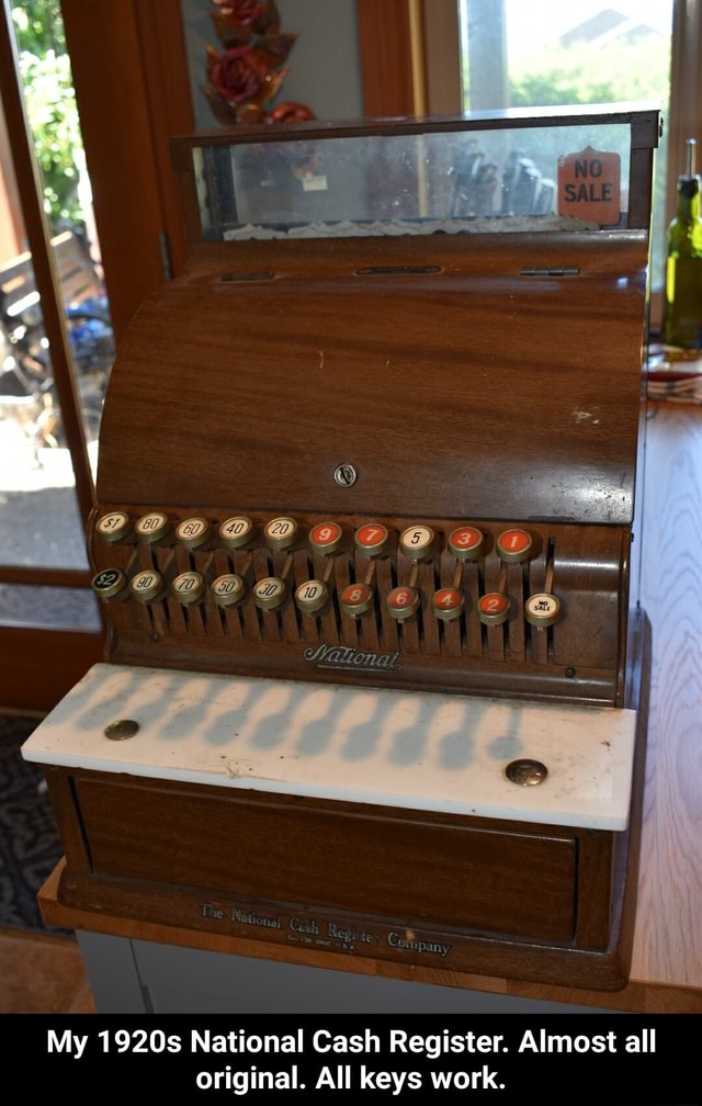 My 1920s National Cash Register. Almost all original. All keys work ...