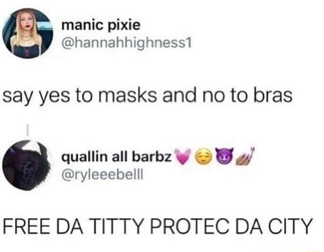 Say yes to masks and no to bras quallin all barbz w B w/ @ryleeebelll ...