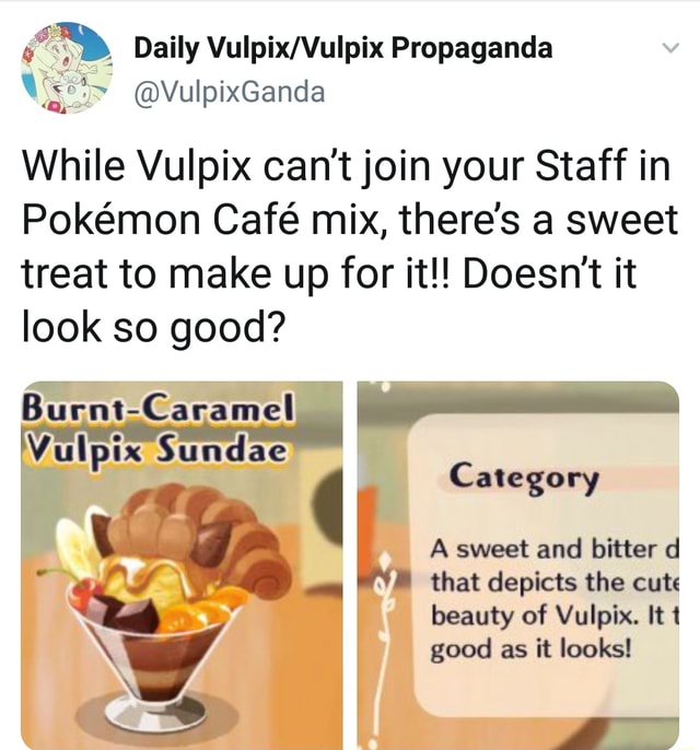 Daily Vulpix/Vulpix Propaganda While Vulpix can't join your Staff in ...