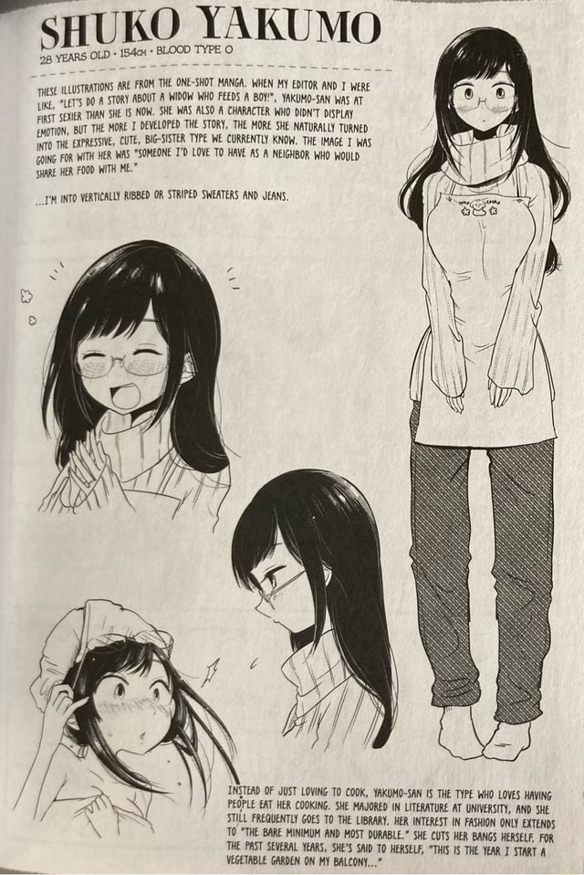 SHUKO 98 YEARS OLD 15401 BLOOD TYPE ILUSTRATIONS ARE FROM THE ONE-SHOT ...