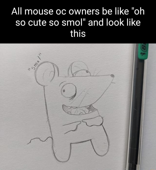 All mouse oc owners be like "oh so cute so smol" and look like this ...