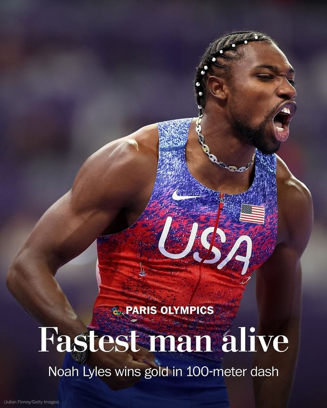 U.S. sprinter Noah Lyles narrowly won Olympic gold in the 100-meter ...