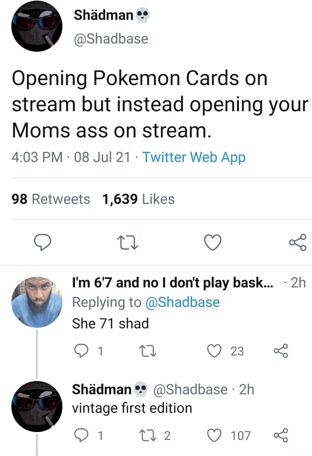 Opening Pokemon Cards on stream but instead opening your Moms ass on ...
