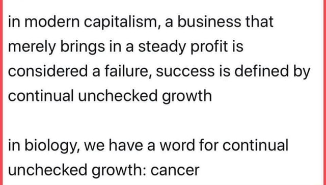 In modern capitalism, a business that merely brings in steady profit is ...