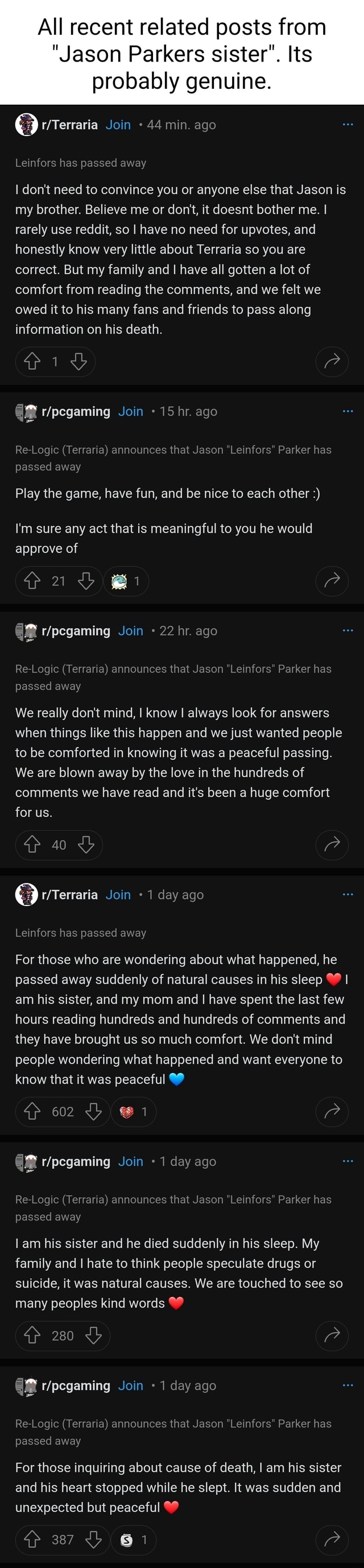 All recent related posts from "Jason Parkers sister'. Its probably genuine. Join 44 min. ago ...