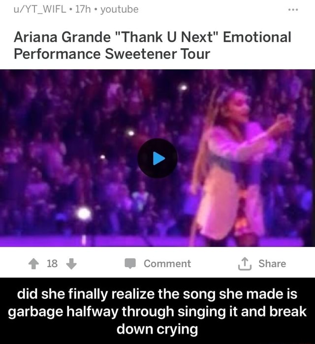 Ariana Grande "Thank U Next" Emotional Performance Sweetener Tour did ...