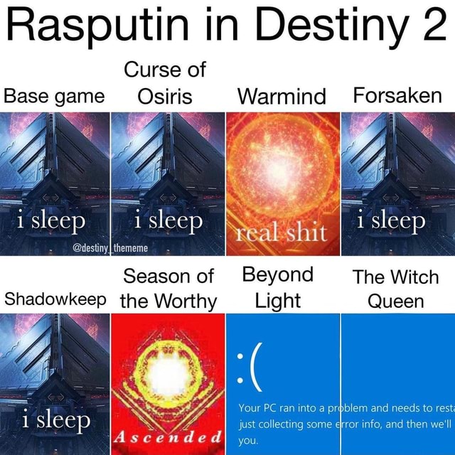 Rasputin in Destiny 2 Curse of Base game Osiris Warmind Forsaken sleep ...