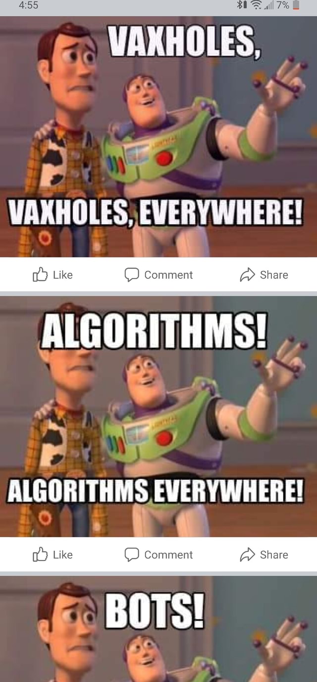 VAKHOLES, VAXHOLES, EVERYWHERE! Like Comment Share ALGORITHMS ...