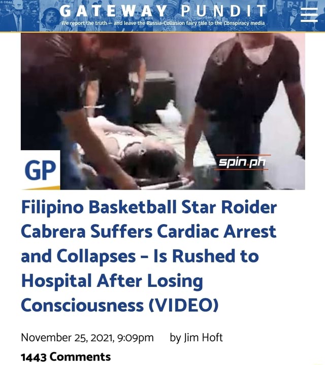 We spin ph Filipino Basketball Star Roider Cabrera Suffers Cardiac ...