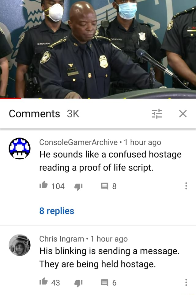 1 hour ago He sounds like a confused hostage reading a proof of life ...